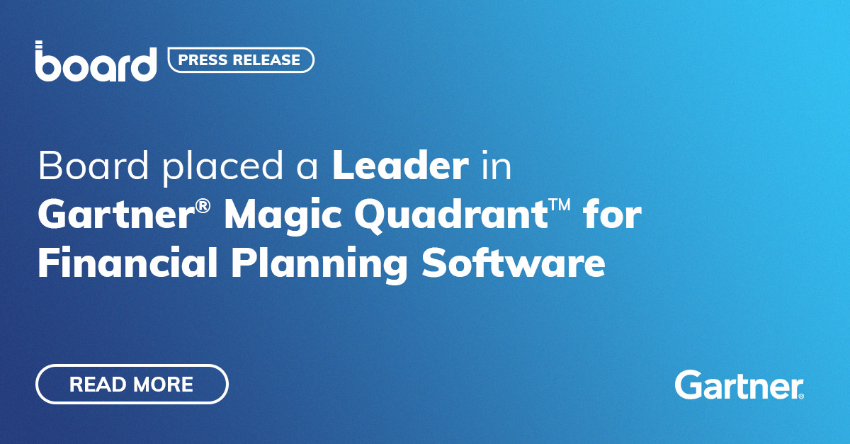 Board reconnu parmi les Leaders dans le 2022 Gartner® Magic Quadrant™ pour les logiciels de ...