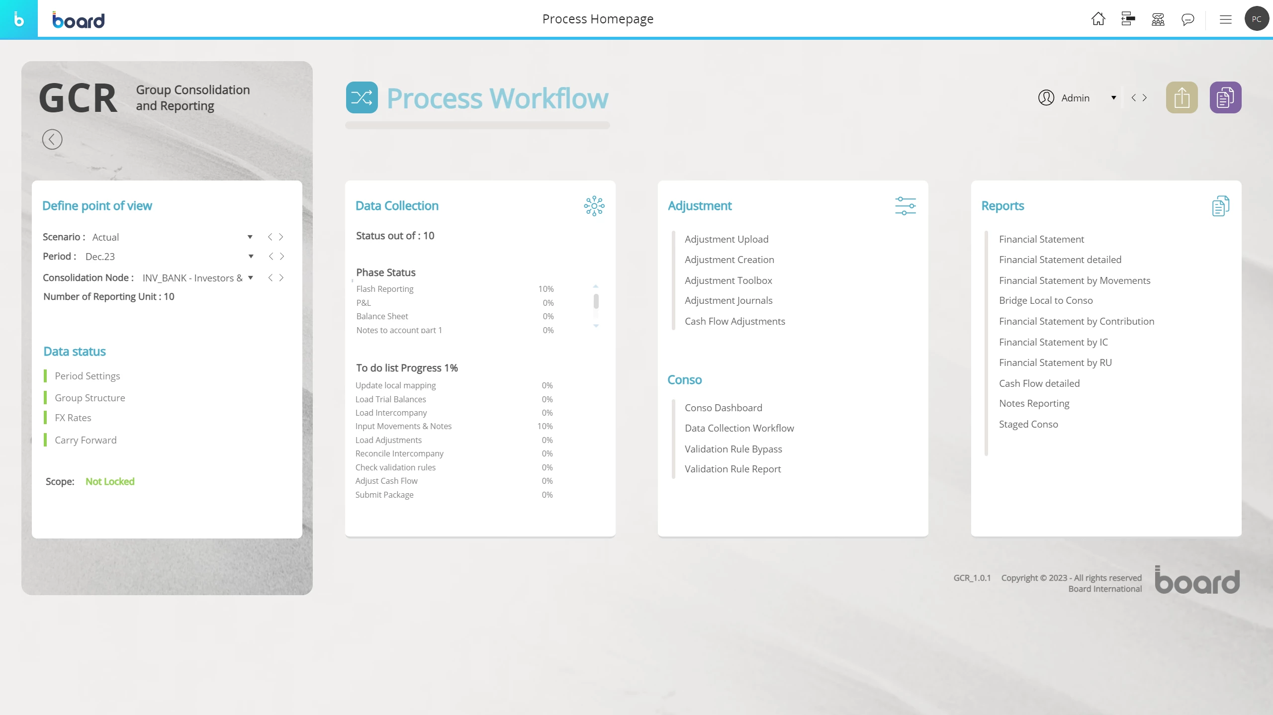 Board GCR - Financial Consolidation Software Board GCR - Financial Consolidation Software