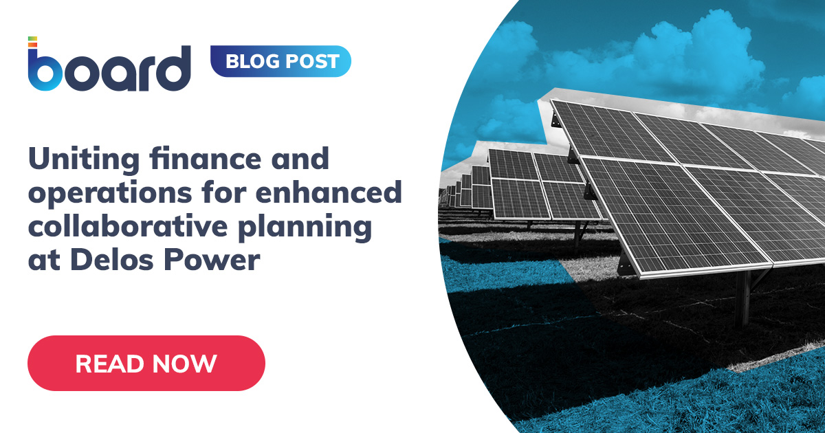 Uniting finance and operations for enhanced planning at Delos Power