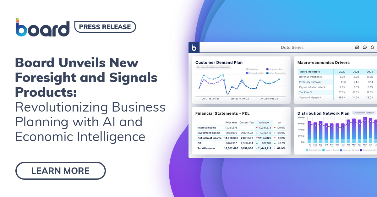 Board stellt Foresight und Signals vor: KI und Wirtschaftsdaten revolutionieren die ...