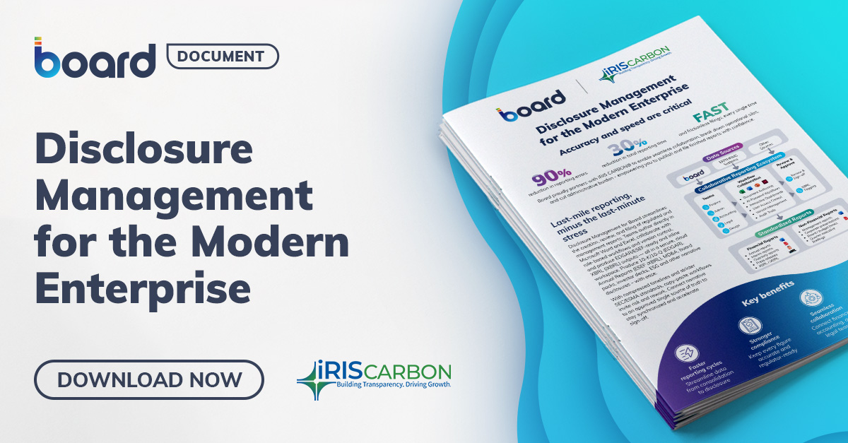Disclosure Management for the Modern Enterprise | Board